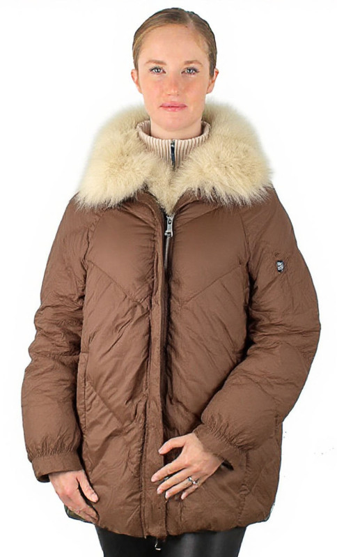 Ivory Doudoune Courte Femme Levinsky couleur Marron Foncé Tailles Femmes 34