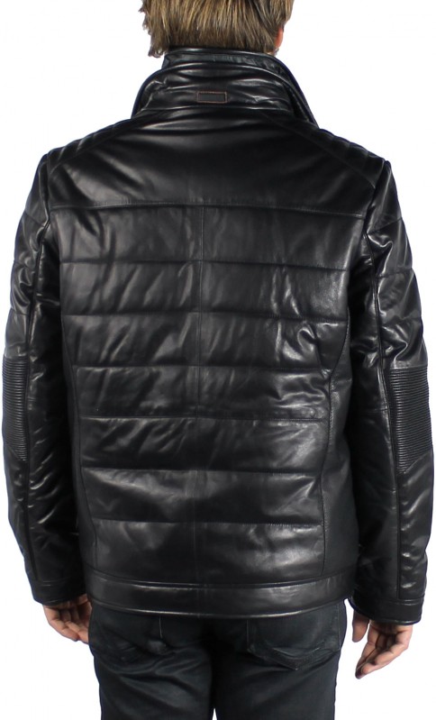 42563 Donders Doudoune Cuir Homme couleur Noir Tailles Hommes Small