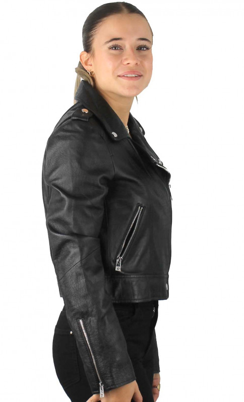 Perfecto Cuir Femme oakwood Sakura couleur Noir Tailles Femmes L
